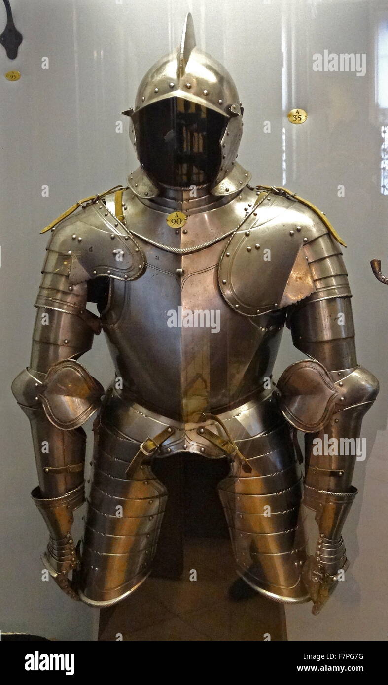 Low-medium carbon steel, copper alloy and leather armour attributed to ...