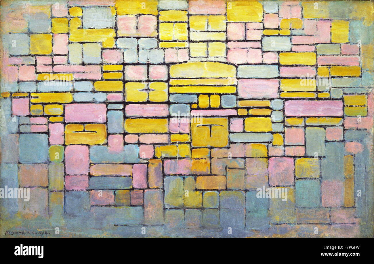Tableau no. 2 (Composition no. V) 1914 by Dutch artist Piet Mondrian ...