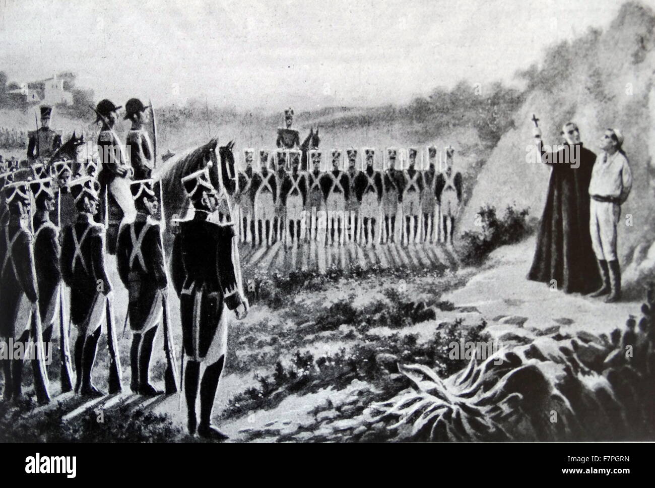 Execution of Don Miguel Hidalgo (l1753 – l1811);a Mexican Catholic ...