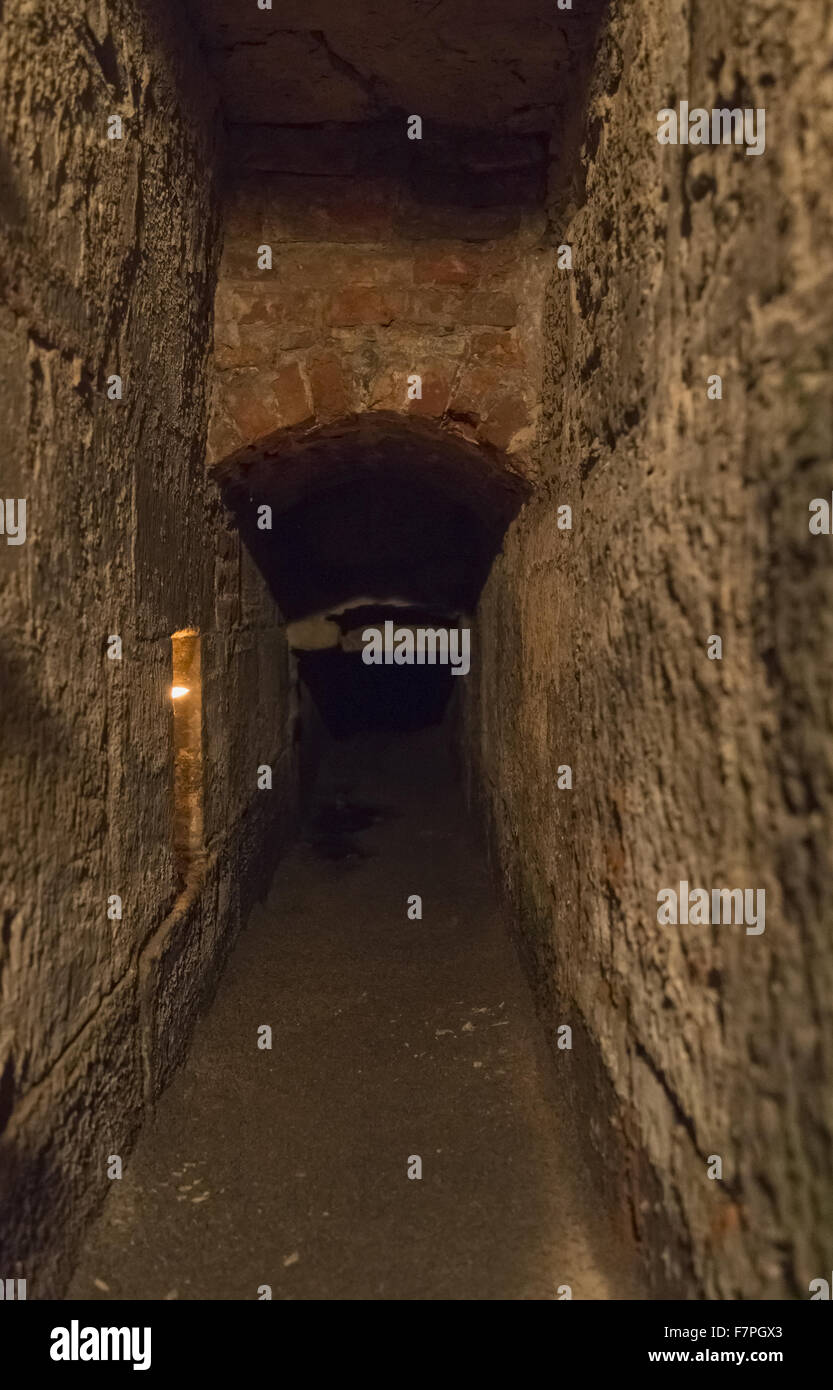 The Priest's Hole, formerly a medieval sewer, beneath The Kitchen ...