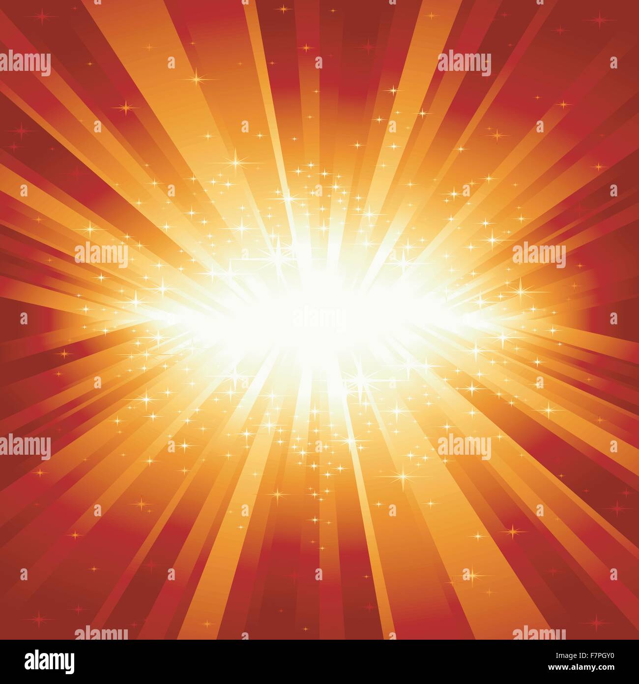 Red golden light burst with stars Stock Vector Image & Art - Alamy