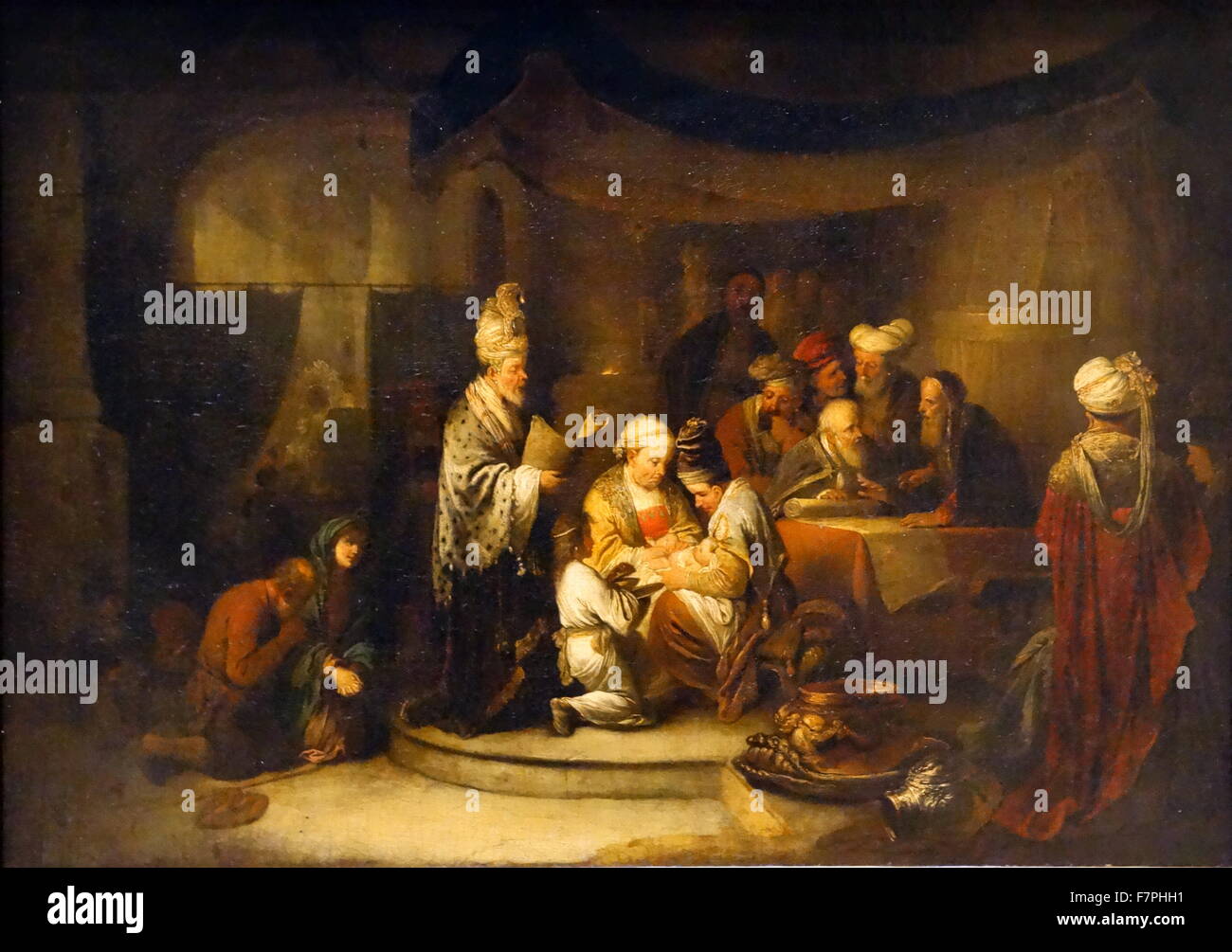 Painting titled 'The Circumcision' by Christian Wilhelm Ernst Dietrich ...