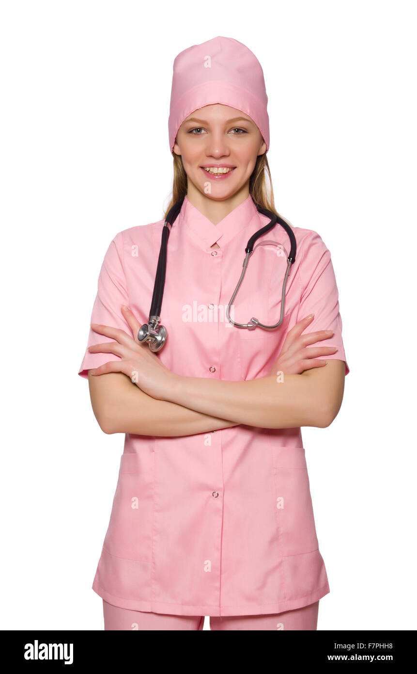 Doctor isolated on the white background Stock Photo - Alamy