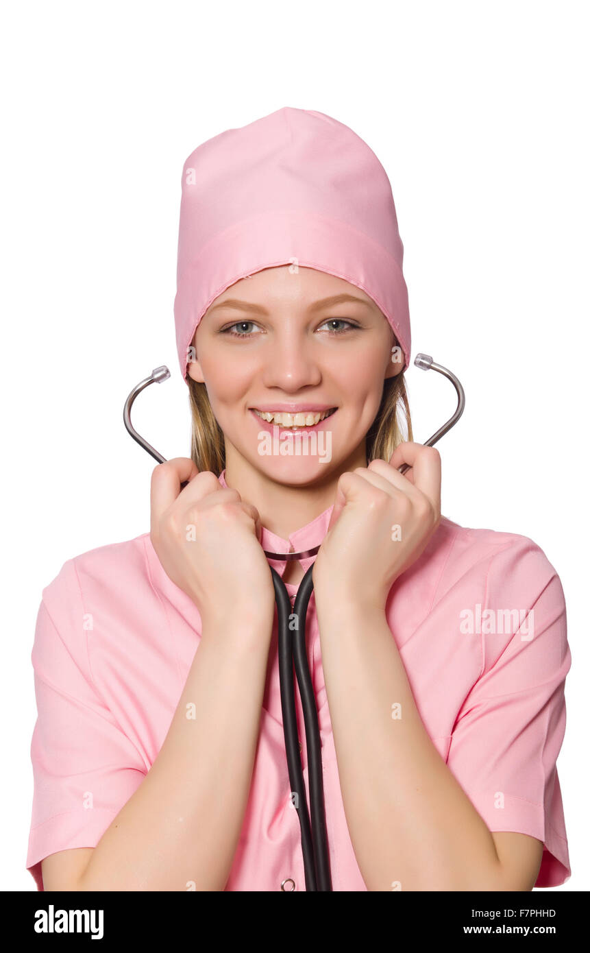 Doctor isolated on the white background Stock Photo - Alamy