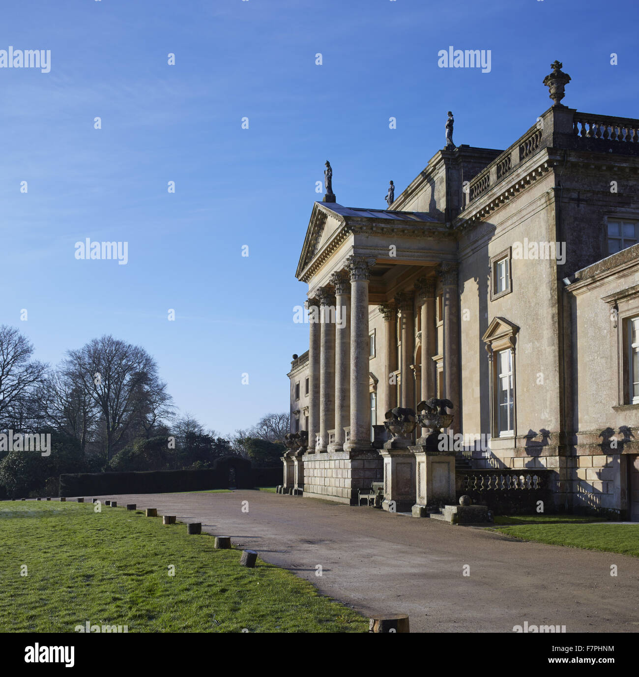 The exterior of the house at Stourhead, Wiltshire. Stourhead House ...