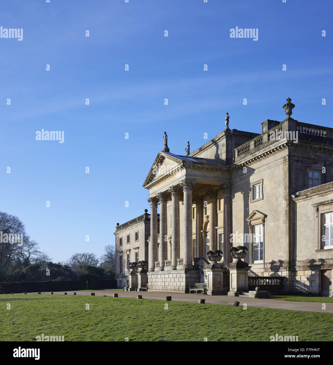 The exterior of the house at Stourhead, Wiltshire. Stourhead House ...