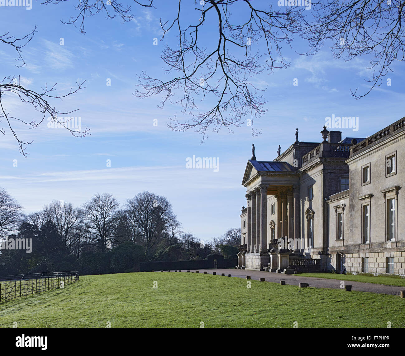 The exterior of the house at Stourhead, Wiltshire. Stourhead House ...