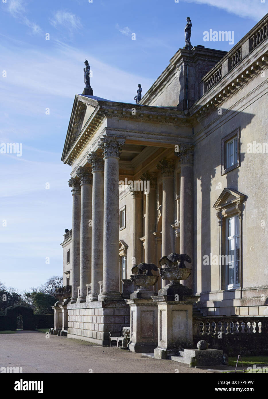 The exterior of the house at Stourhead, Wiltshire. Stourhead House ...