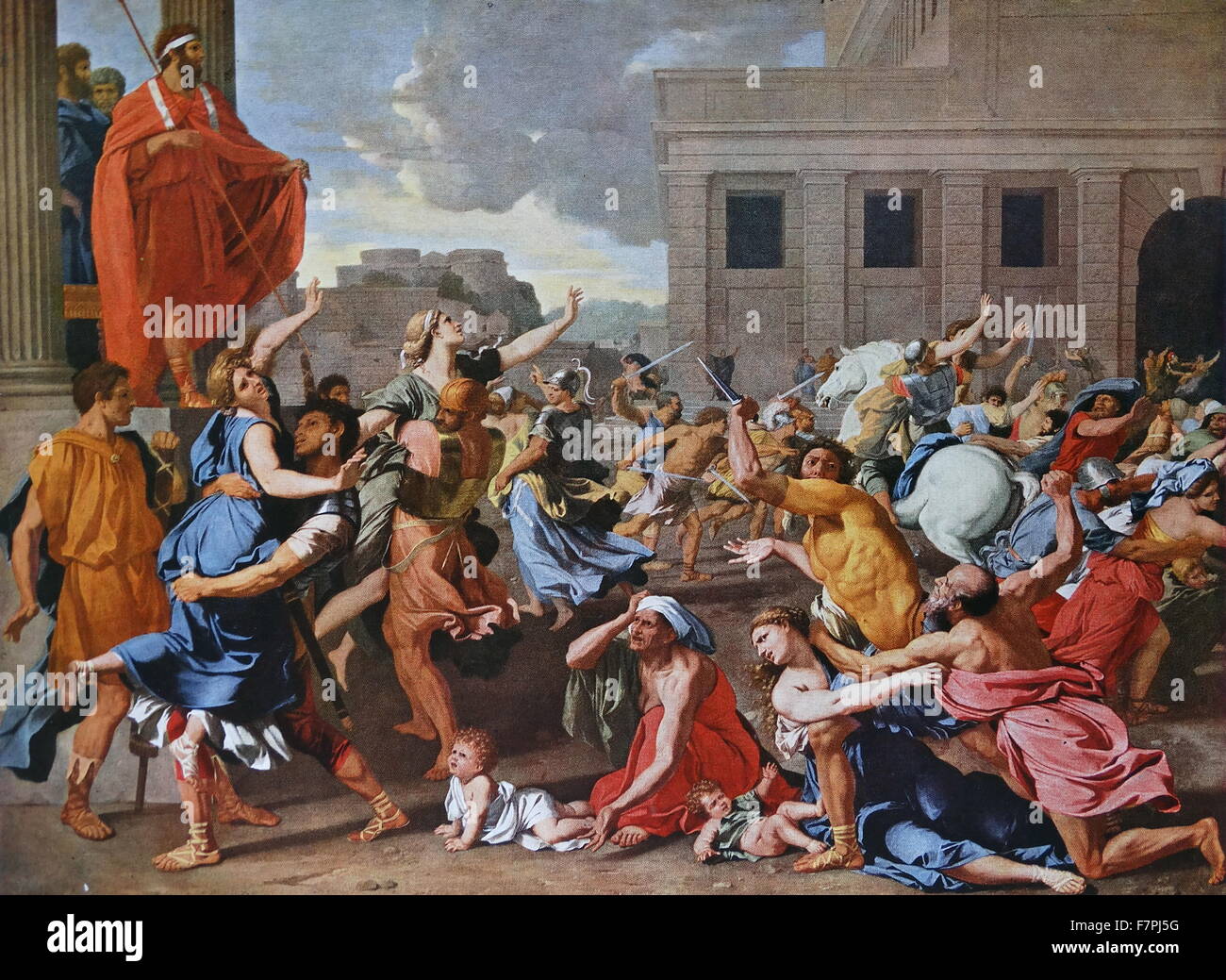 Painting titled 'The Abduction of the Sabine Women' by Nicolas Poussin ...
