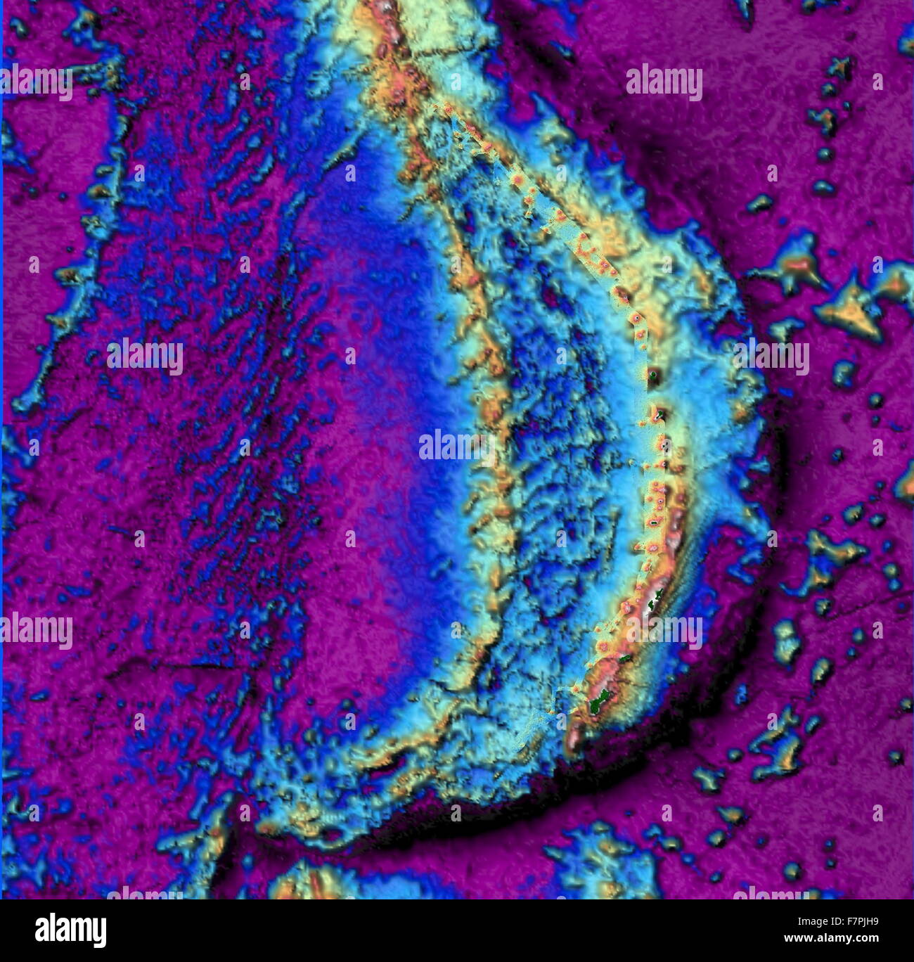Satellite derived bathymetry of the Mariana Arc region, Western Pacific ...