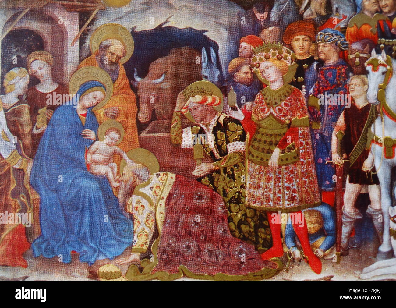 Painting titled 'The Adoration of the Magi' by Gentile da Fabriano ...