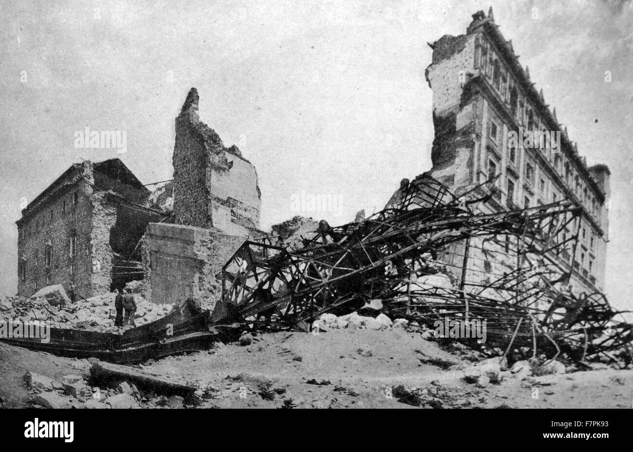 destruction in Toledo during the spanish civil war 1937 Stock Photo - Alamy