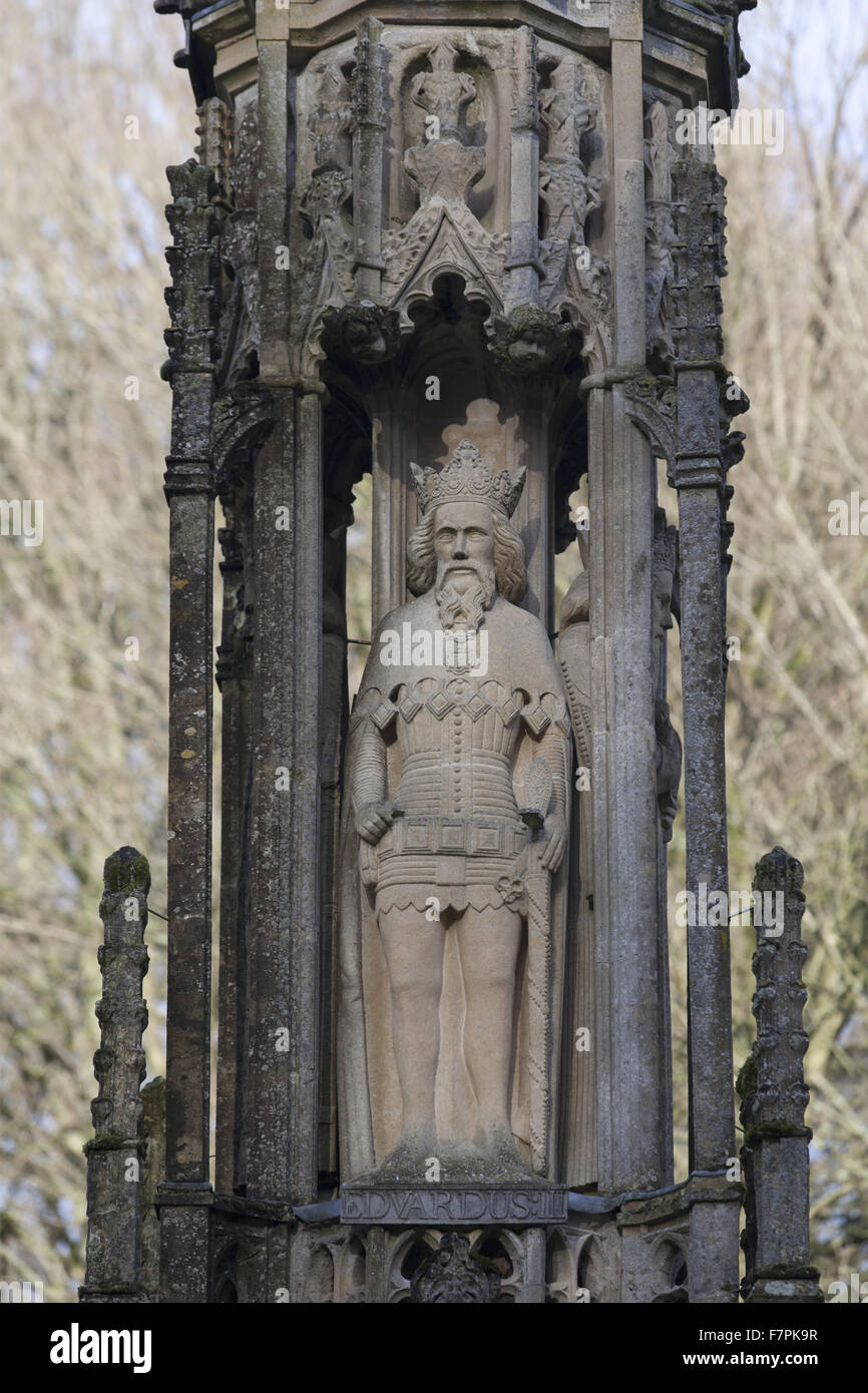 Detail of The Bristol High Cross at Stourhead, Wiltshire. This much ...