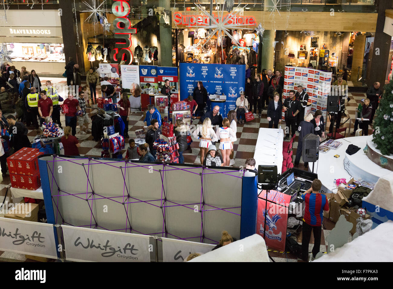 Crystal Palace football club supporters at a Christmas event in the ...