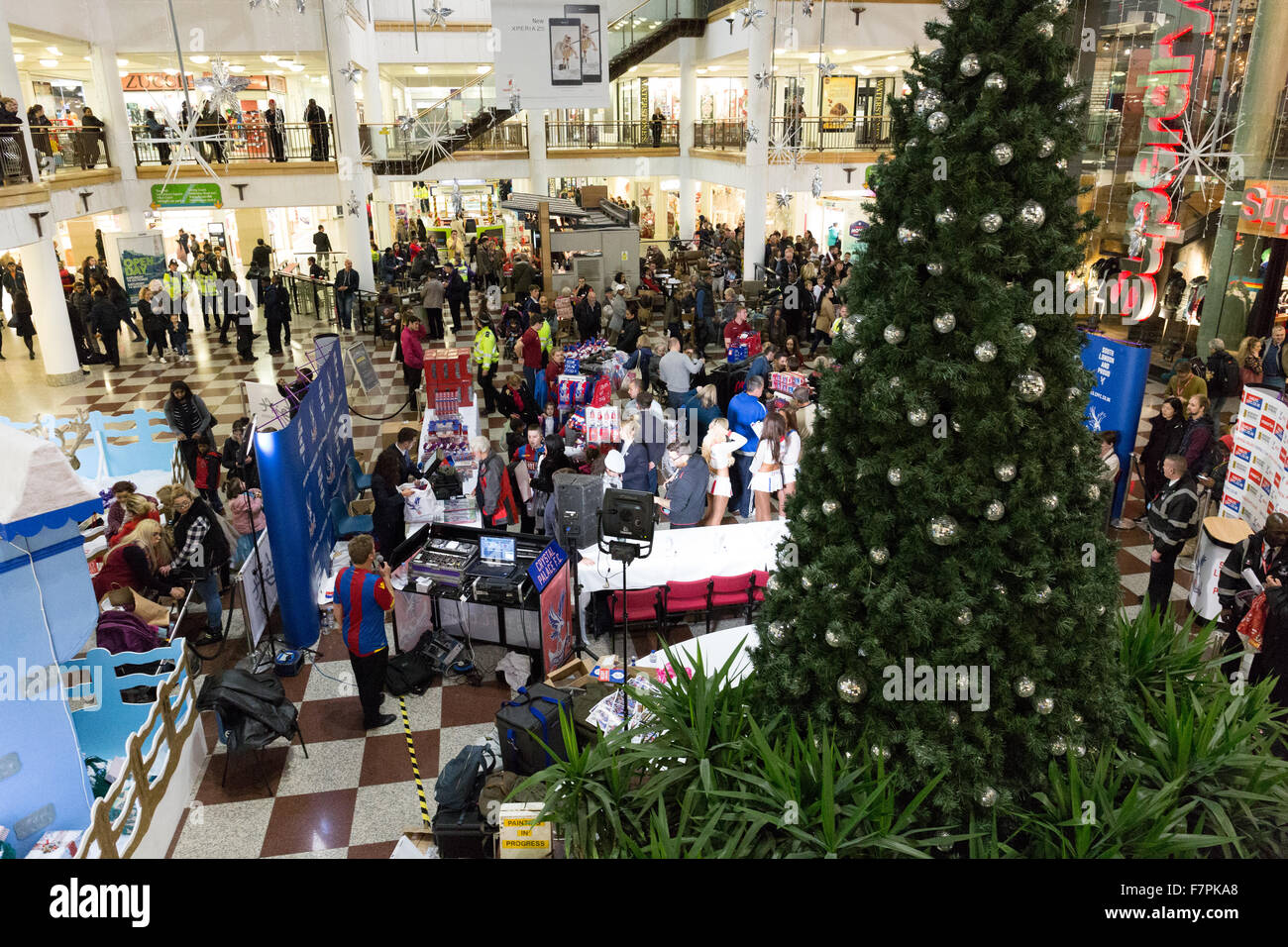 Crystal Palace football club supporters at a Christmas event in the ...