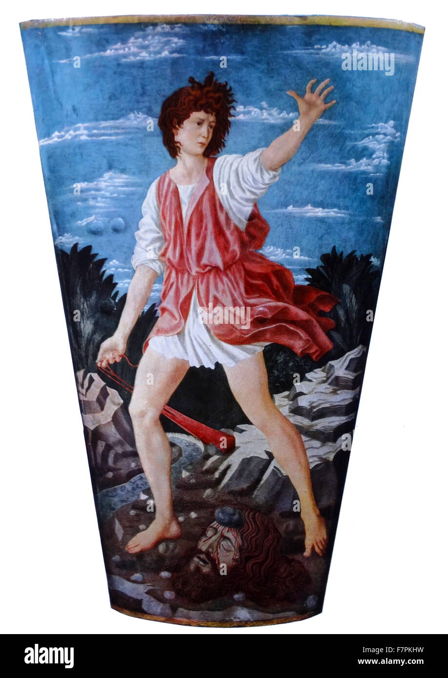 Painting titled 'The Victorious David' by Andrea del Castagno (1423 ...
