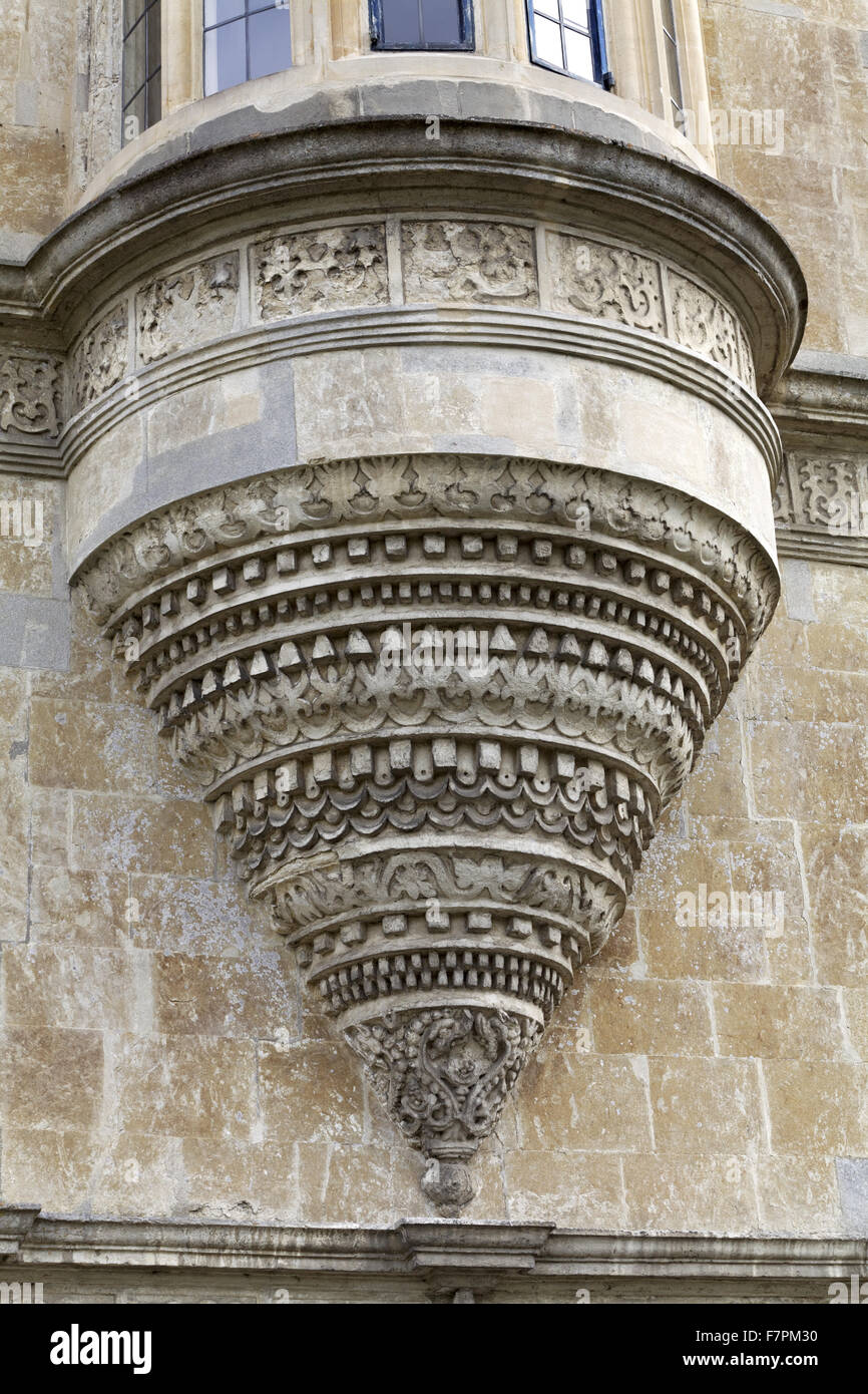 Architectural detail on the exterior of Hartwell House, Buckinghamshire ...