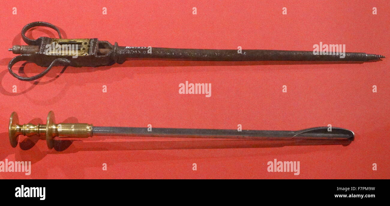 Tools used in bullet extractions from the human body. Used by medical ...