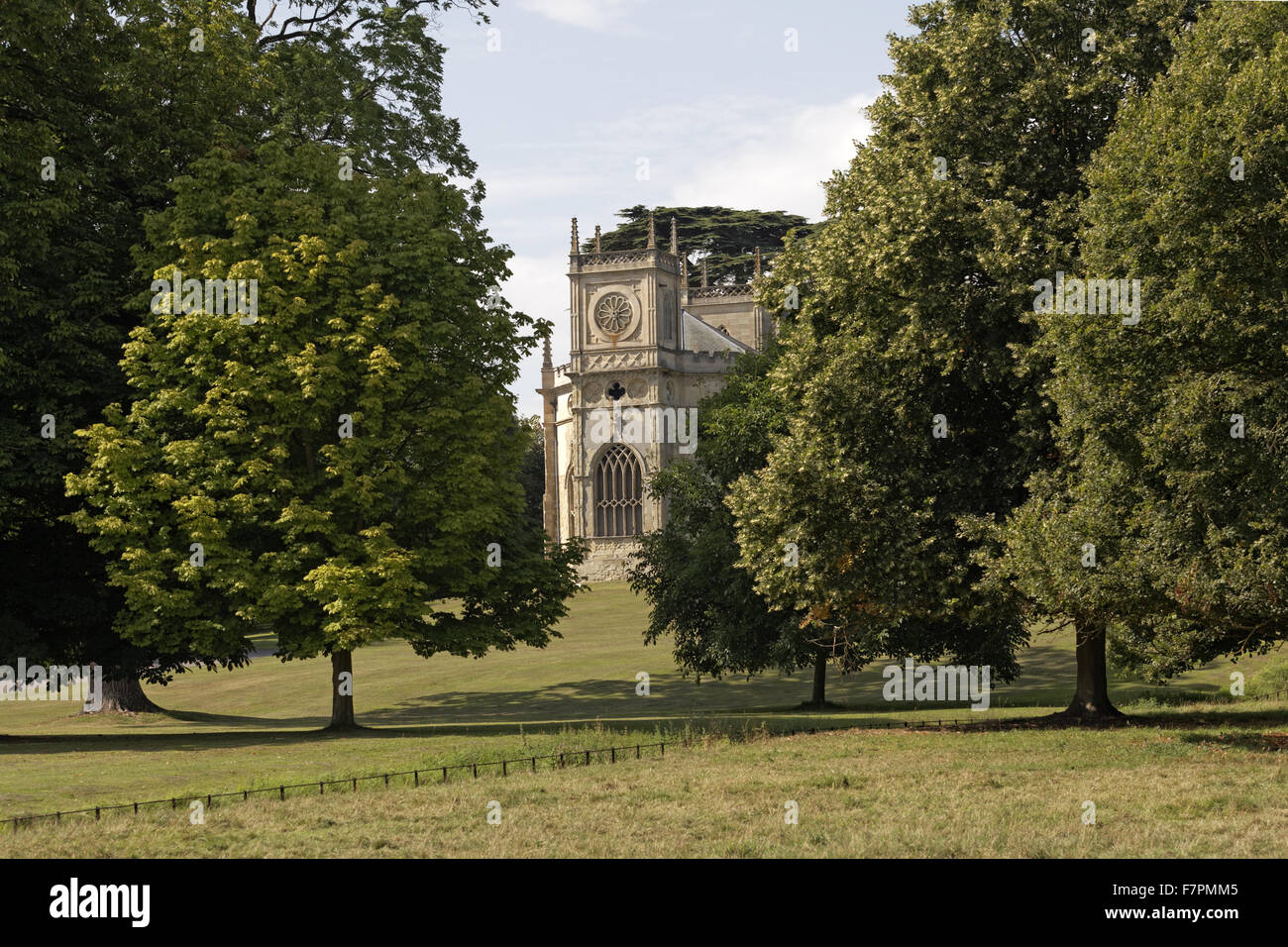 View of St Mary's church, in the grounds of Hartwell House ...