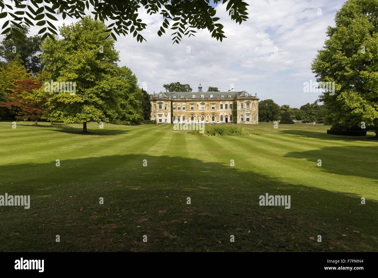View across parkland to Hartwell House, Buckinghamshire. Hartwell House ...