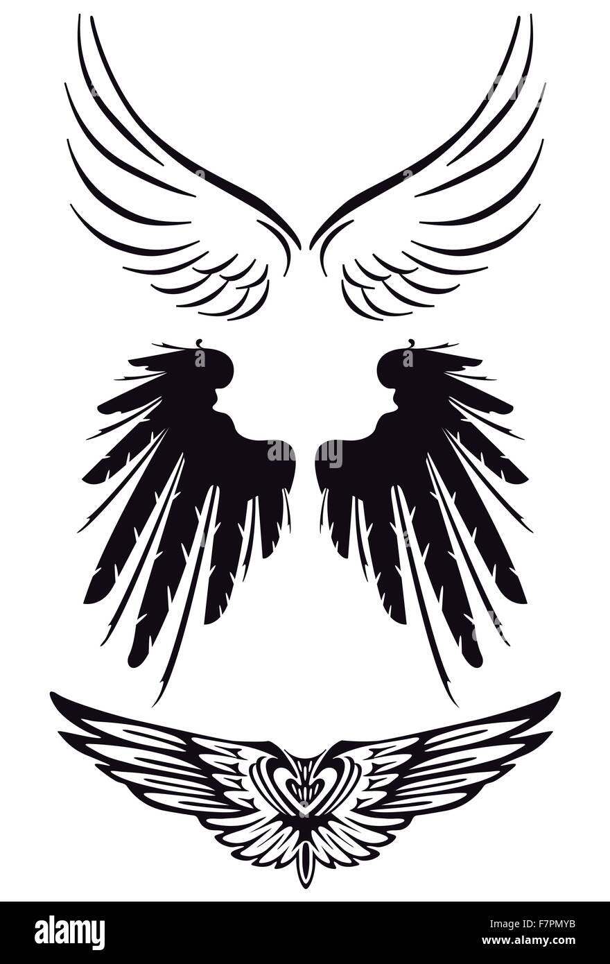 Winged wings Stock Vector Images - Alamy
