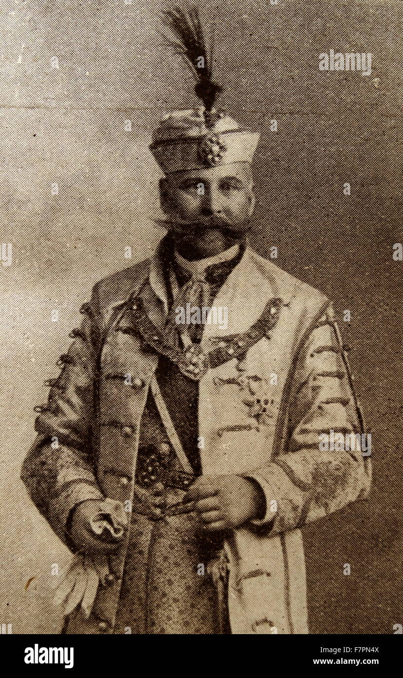 A Hungarian baron in traditional dress appropriate to his rank Stock ...