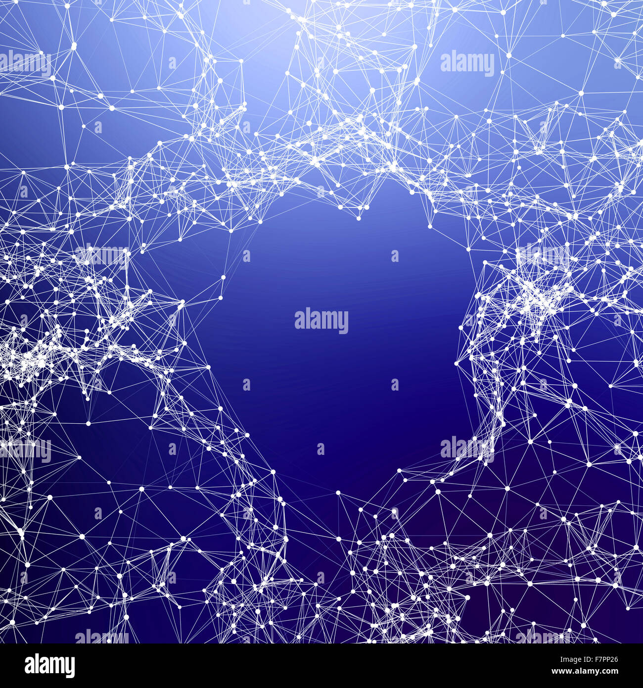 Deep blue abstract background. Connecting dots Stock Photo - Alamy