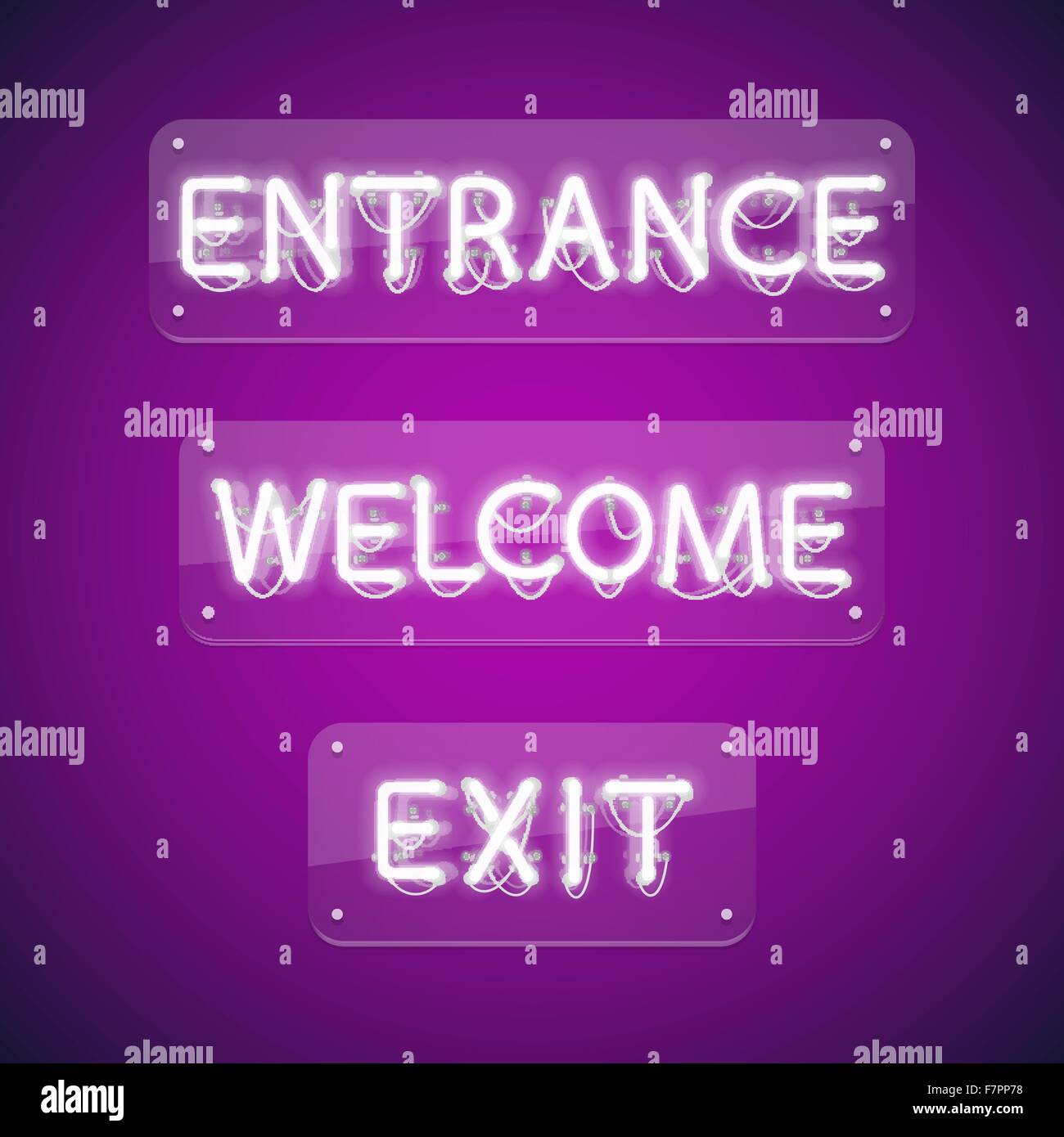 Neon sign signs information Stock Vector Images - Alamy