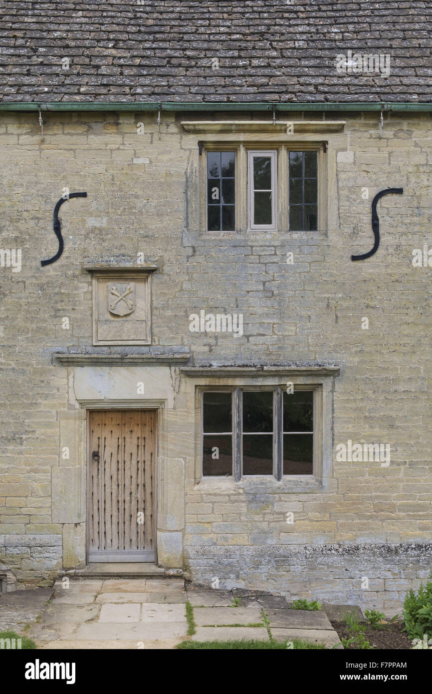The front door of Woolsthorpe Manor, Lincolnshire. Woolsthorpe Manor ...