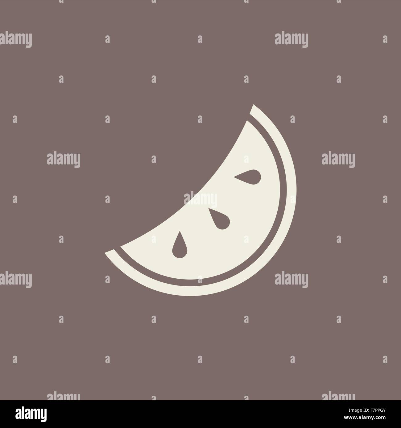 Melon slice flat design Stock Vector Images - Alamy