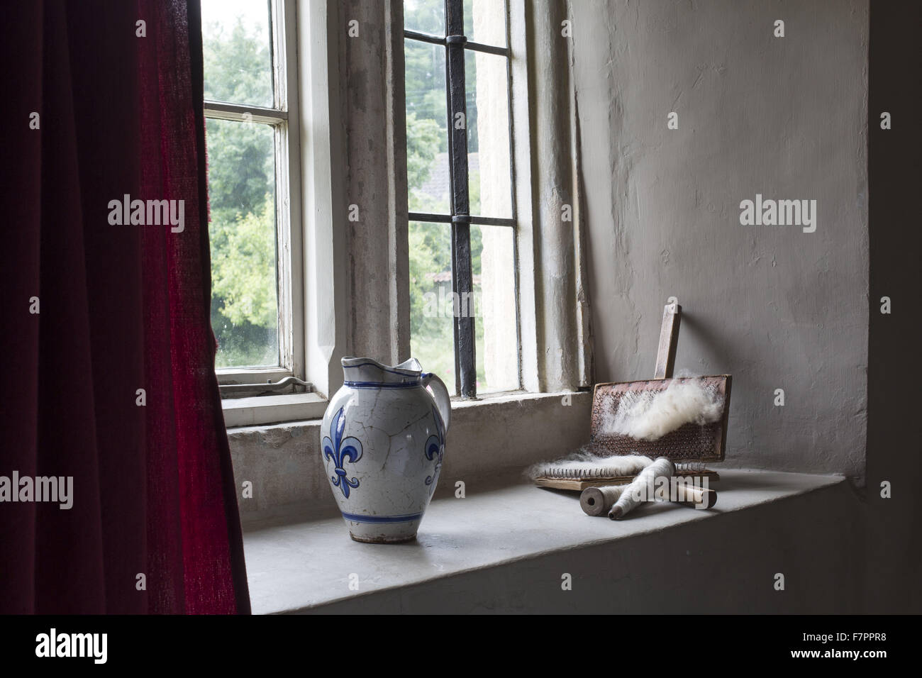 An interior view of Woolsthorpe Manor, Lincolnshire. Woolsthorpe Manor ...