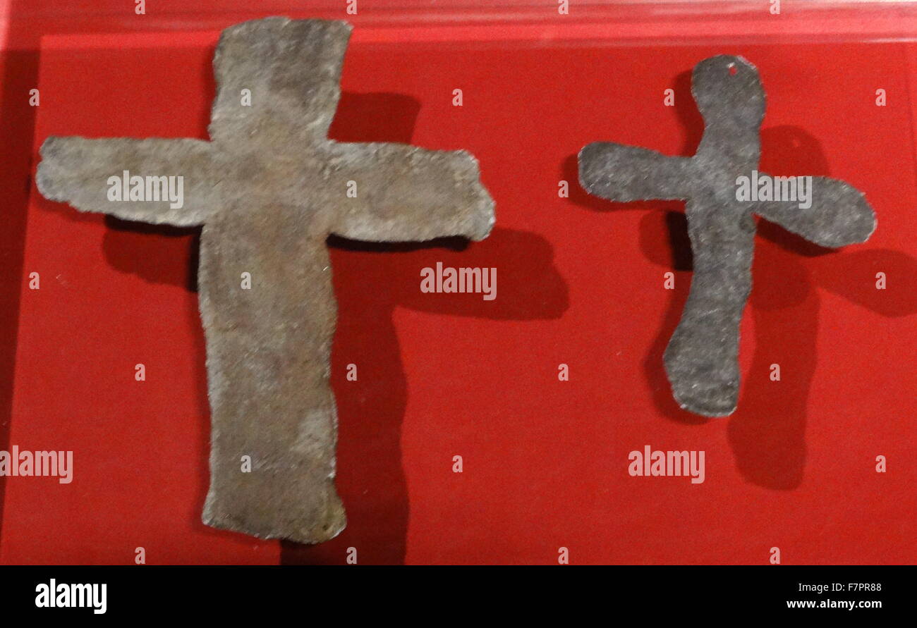 Lead crosses. Used specifically to mark and mourn death. English, 1348 ...