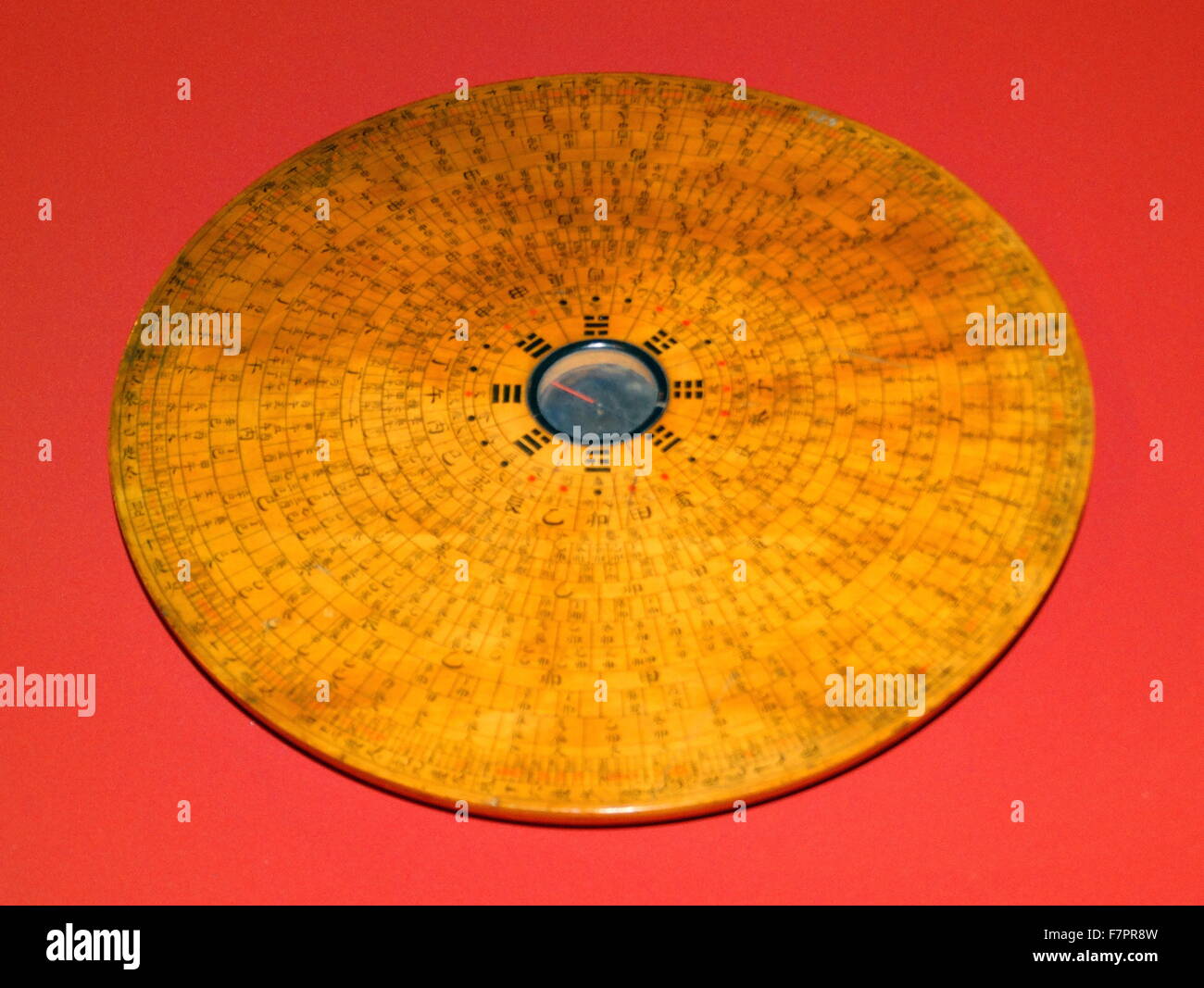 Geometric Feng Shui compass. Chinese, made from glass, metal and wood ...