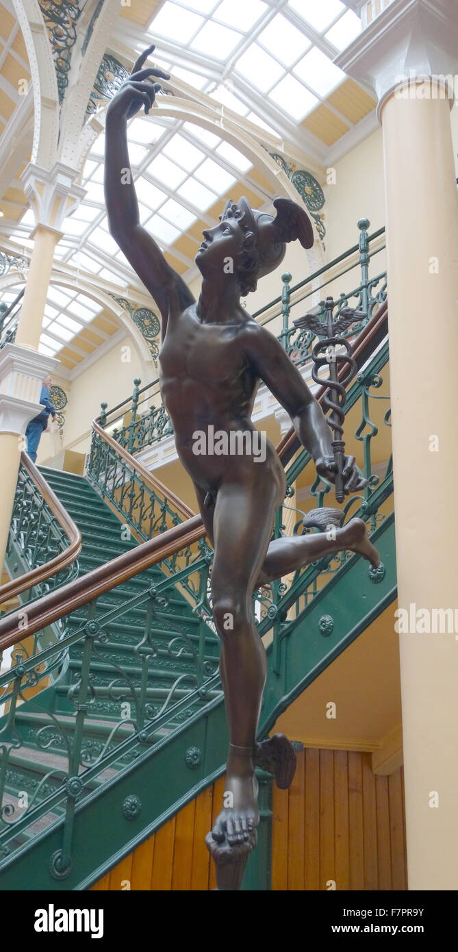 Bronze statue depicting 'The Flying Mercury'. The original by ...