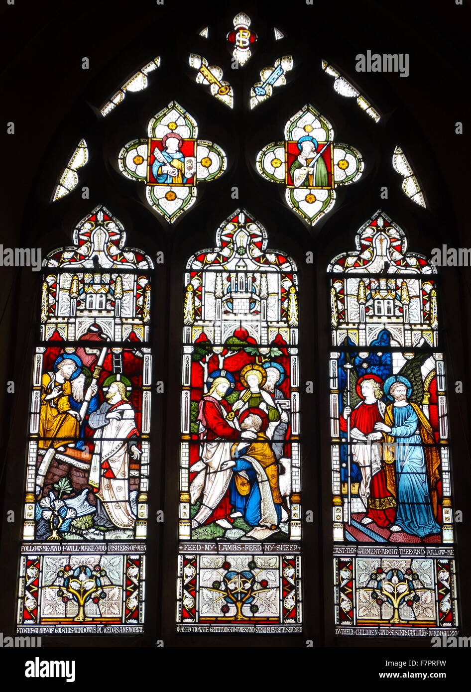Stained glass window at St Michael and All Angels Anglican church, in ...