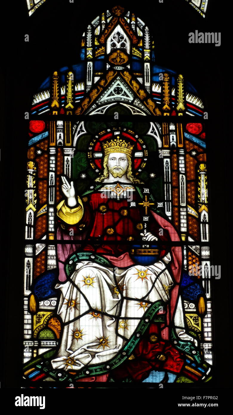 Stained glass window at St Michael and All Angels Anglican church, in ...