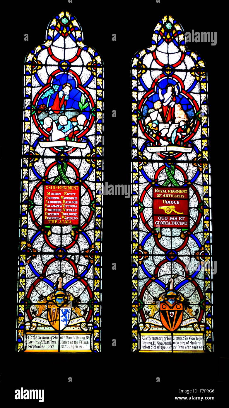 Stained glass window at St Michael and All Angels Anglican church, in ...