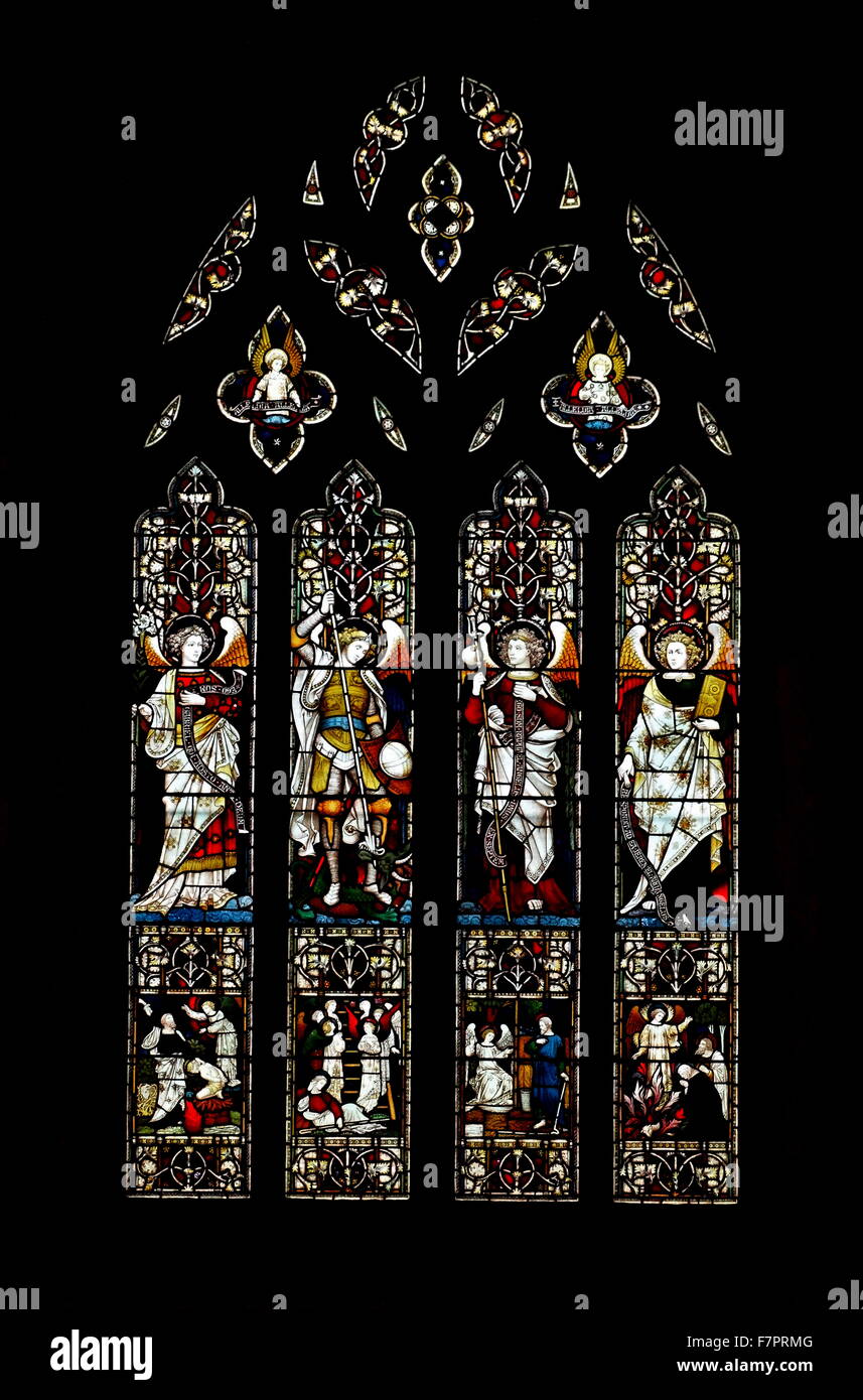 Stained glass window at St Michael and All Angels Anglican church, in ...