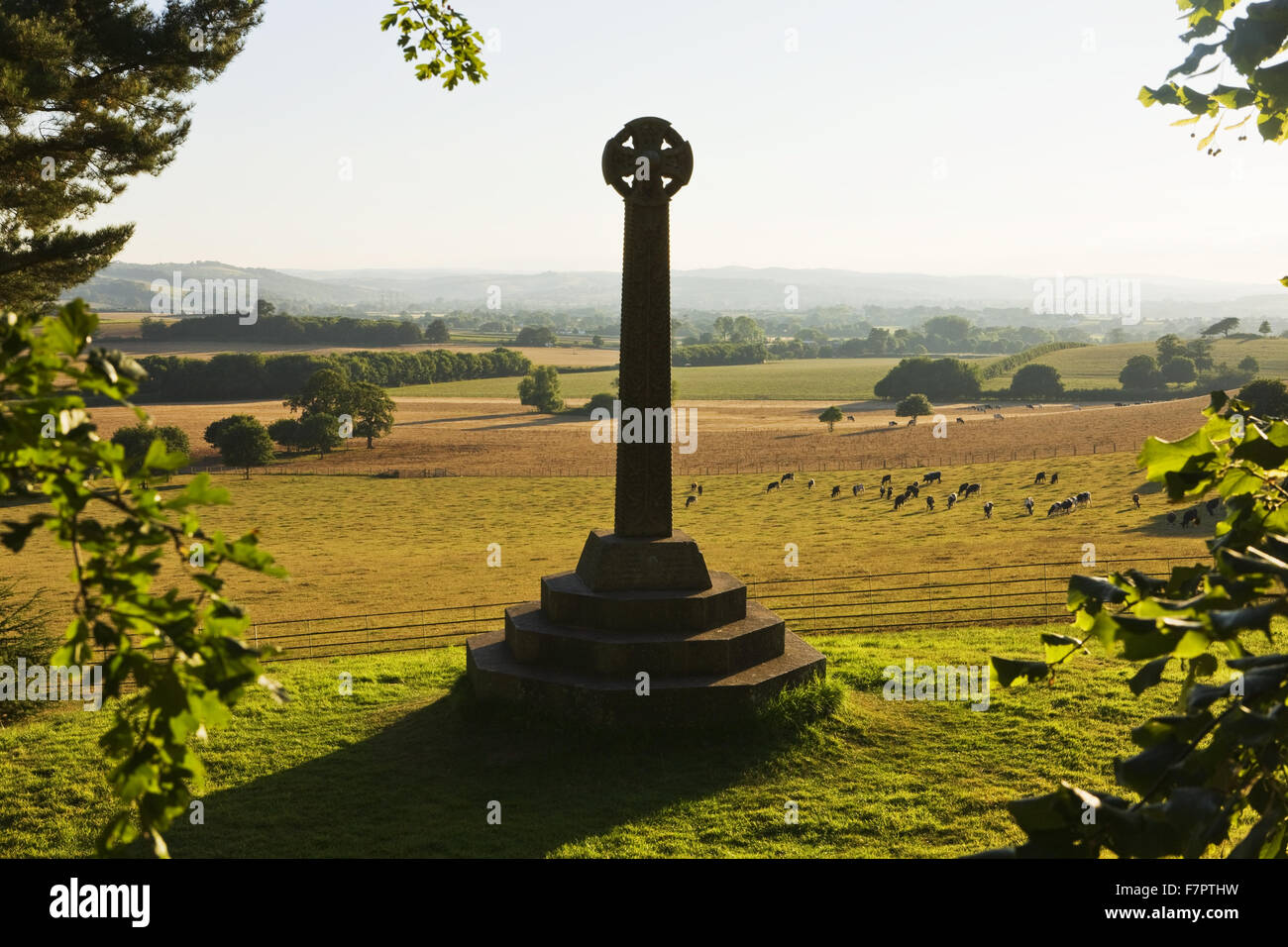 The Acland Memorial Cross, in the grounds of Killerton, Devon, with ...