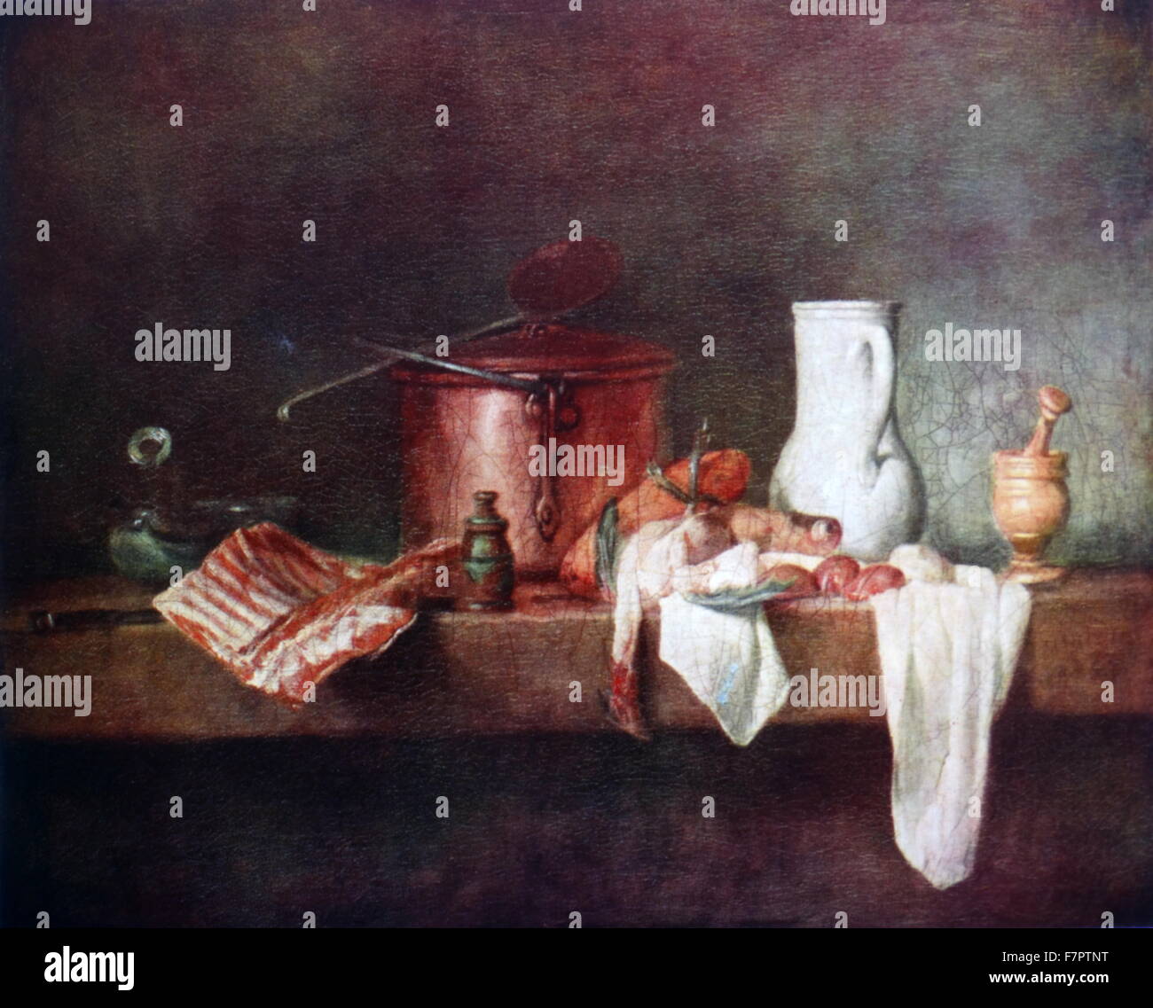 Kitchen still life jean baptiste simeon chardin 18th century french ...