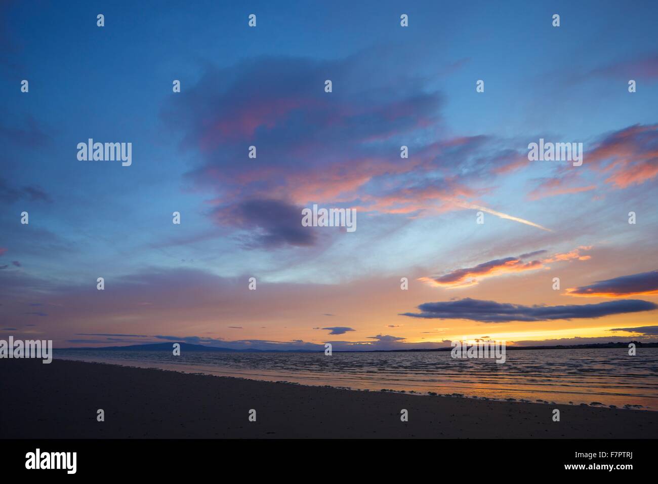 Solway Solway Coast. Sunset at North Plain looking towards Criffel ...