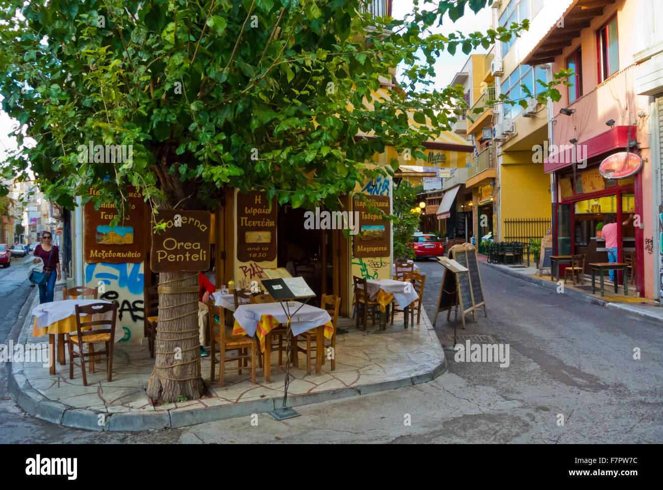 Plateia Iroon, Heroes square, nightlife spot, Psyri district, Athens ...