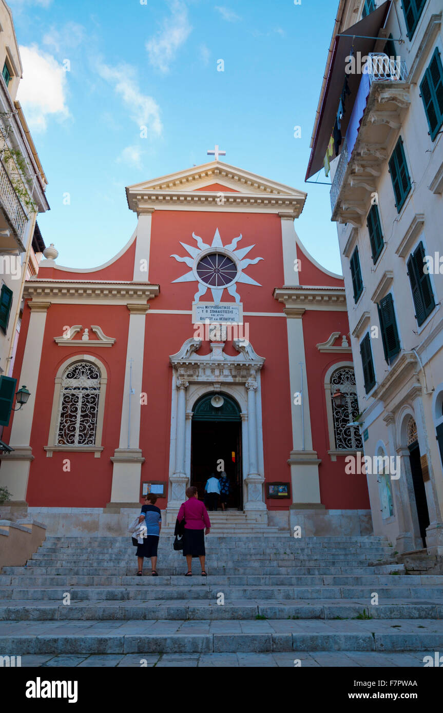 Mitropolis, metropolitan church, Old town, Corfu town, Kerkyra, Greece ...