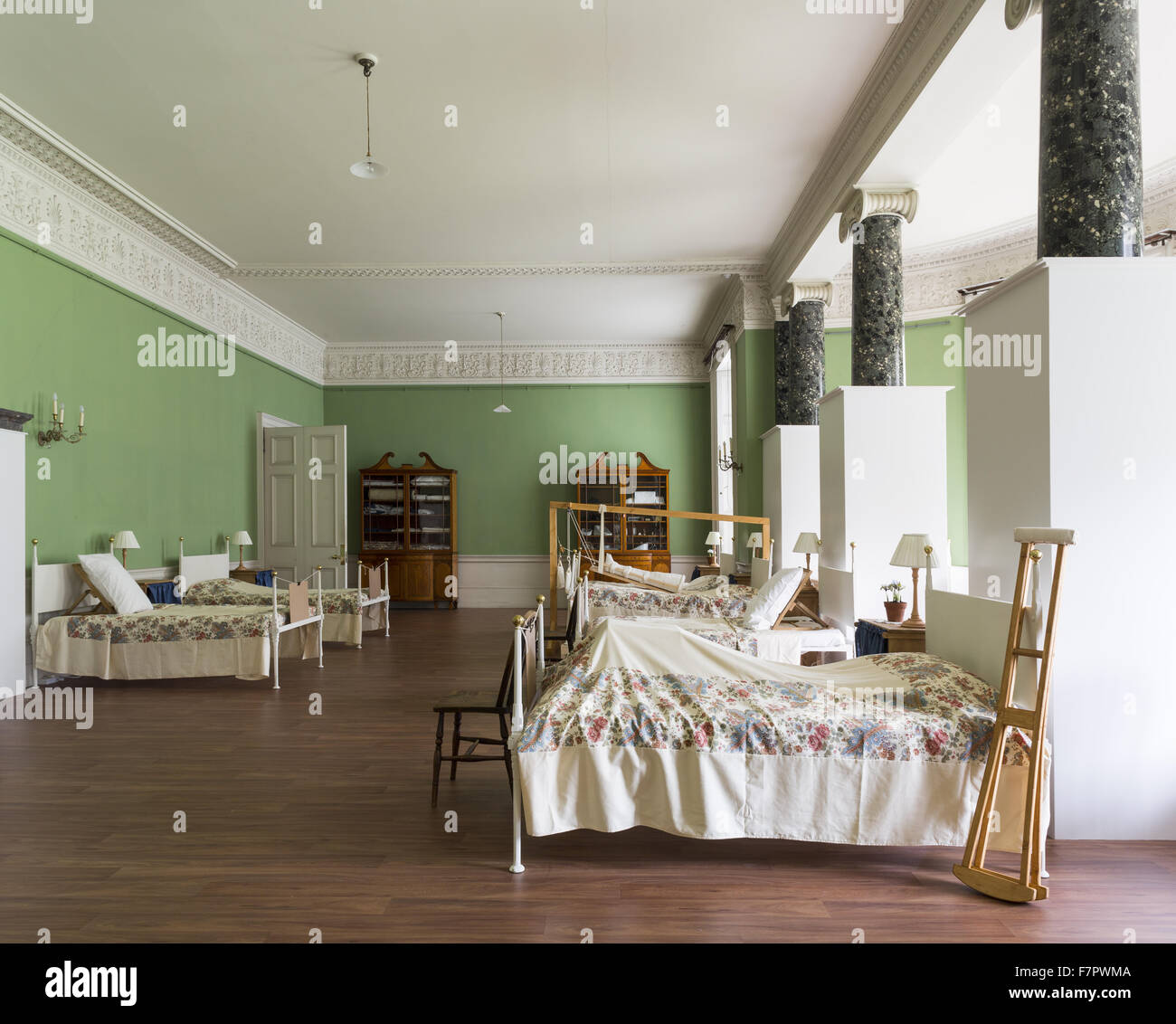 Recreation of a ward at the Stamford Military Hospital, in The Saloon ...