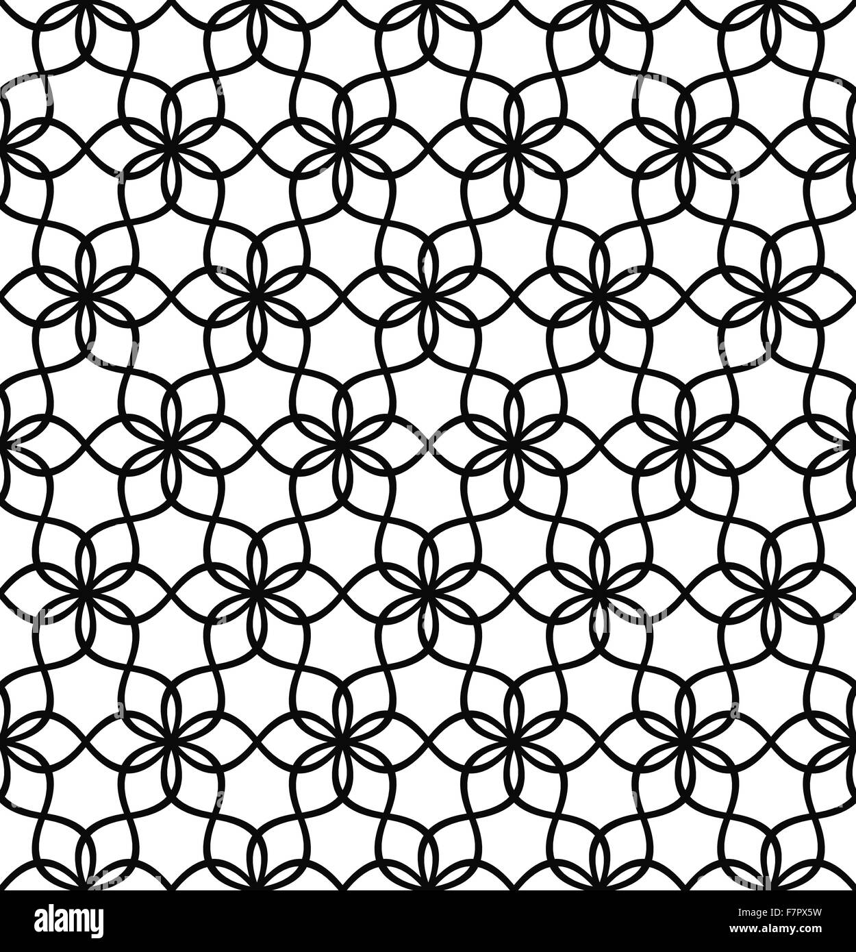 Repeating black and white wave line pattern Stock Vector Image & Art ...