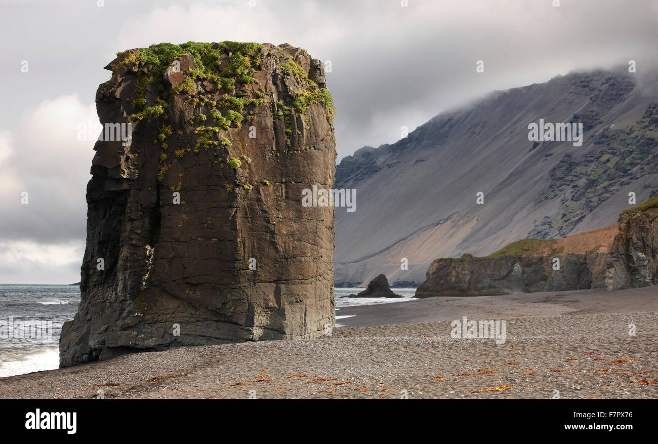 Low tide with rock formation on icelandic sea coast Stock Photo - Alamy