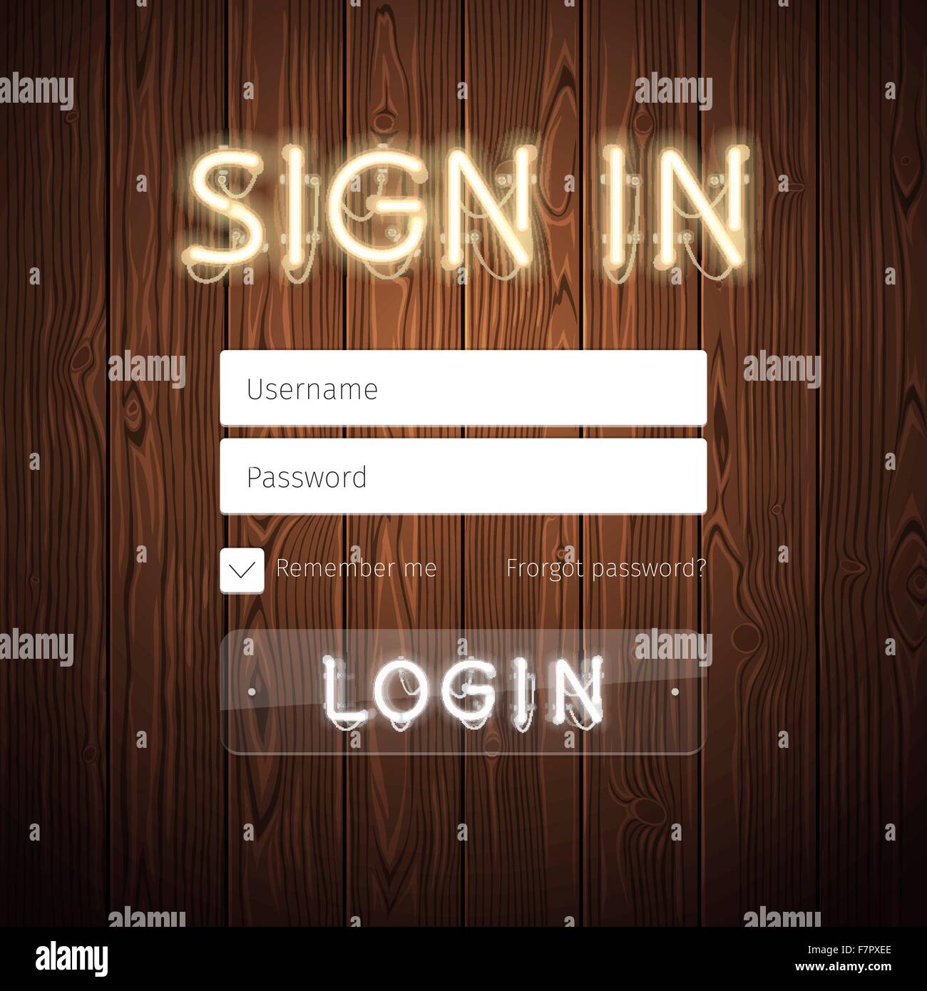 Web Login Form Template Stock Vector Image & Art - Alamy