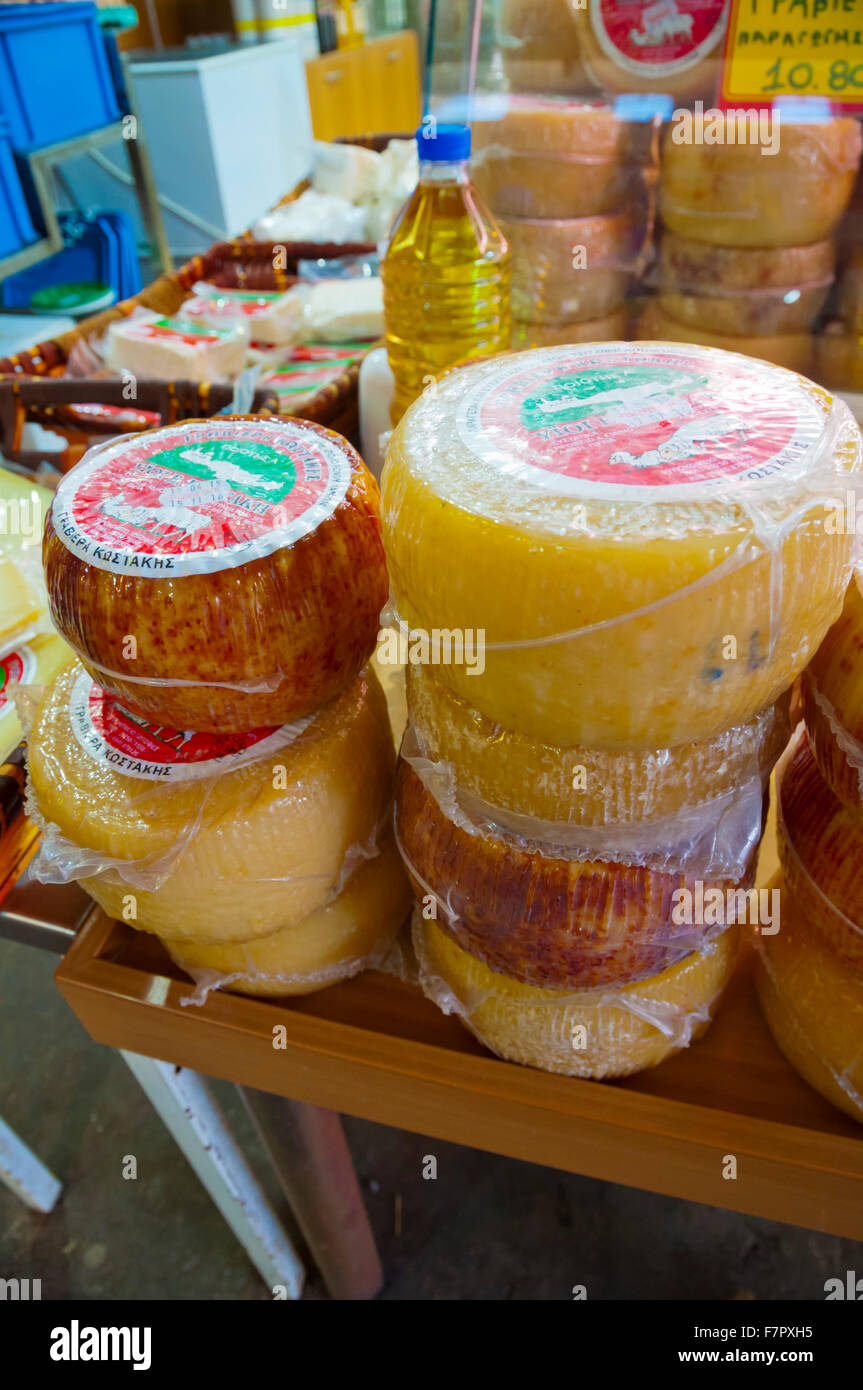 Cretan cheese, Kentriki Agora, central market hall, Hania, Chania ...