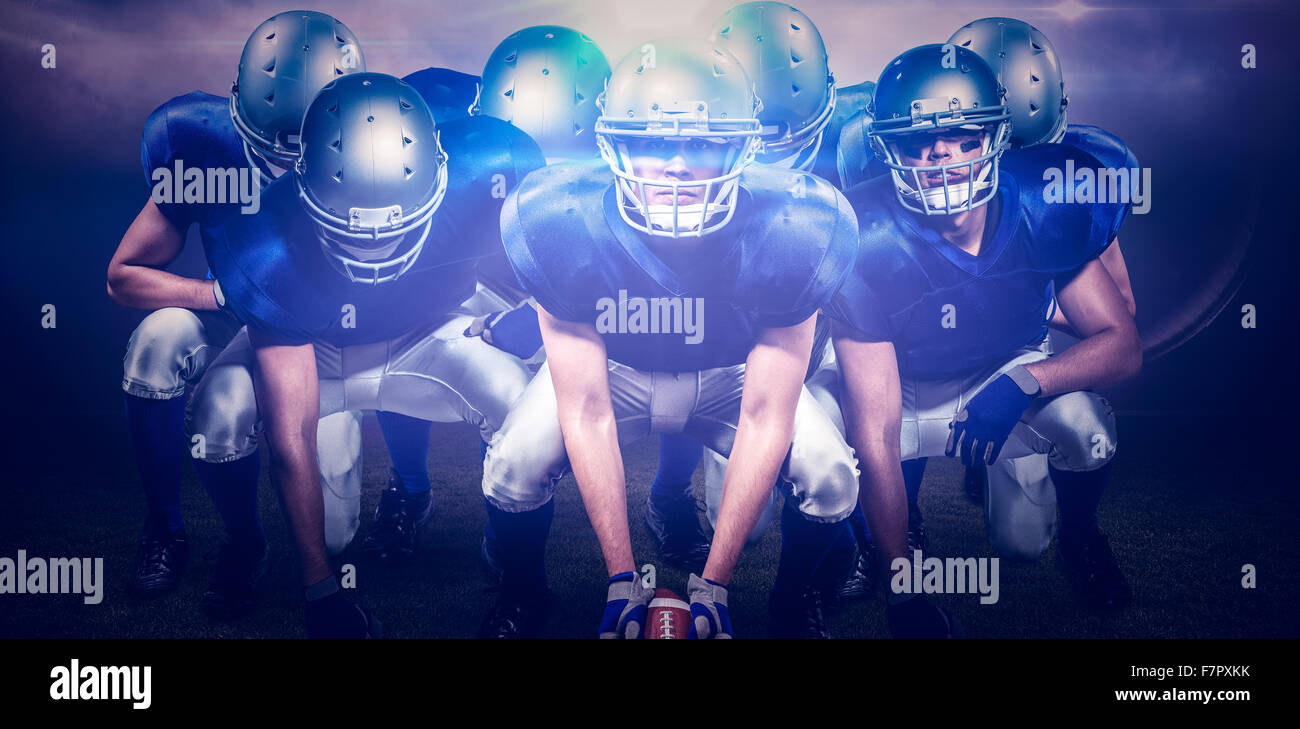 Composite image of american football players Stock Photo - Alamy
