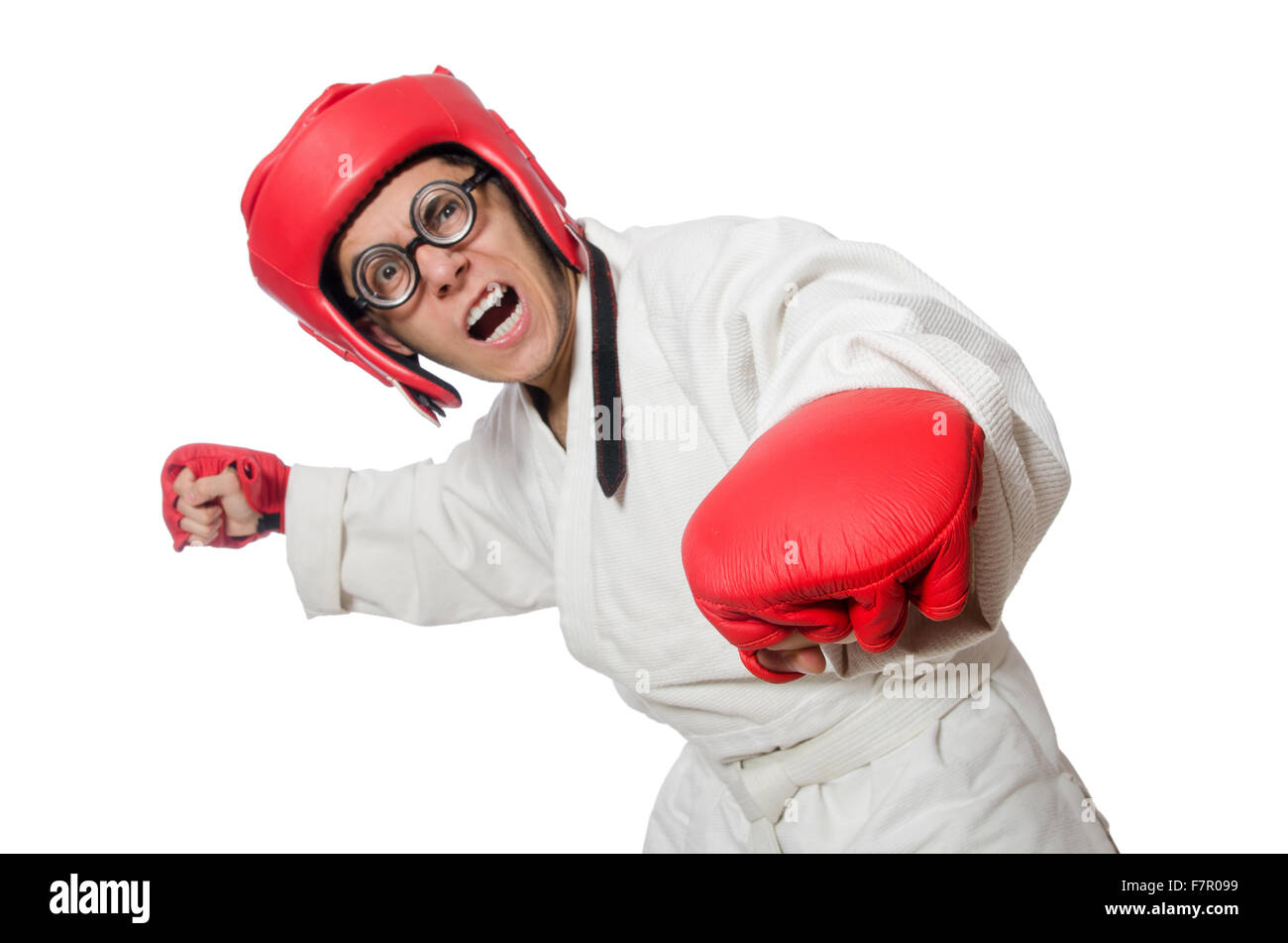 Man boxer isolated on white Stock Photo - Alamy